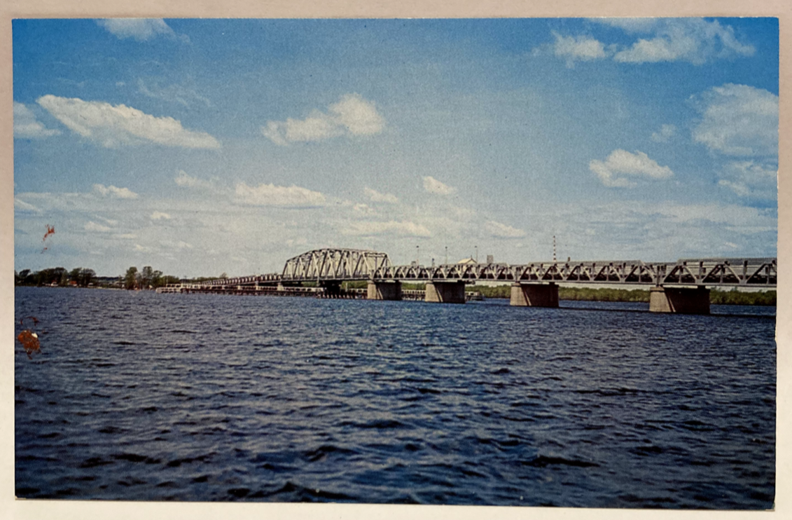 Rouses Point Bridge, Lake Champlain, New York & Vermont, Vintage ...
