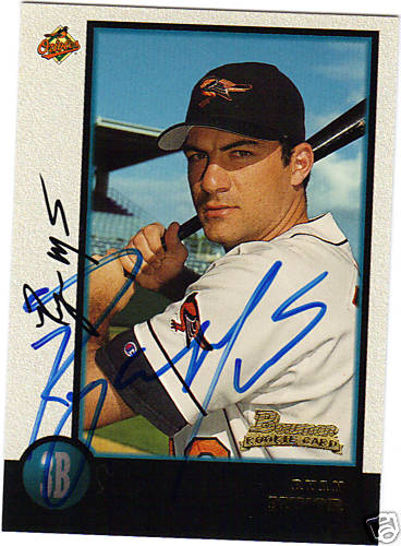 1998 Bowman # 107 Ryan Minor Autograph Signed Auto Card Baltimore ...