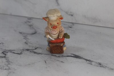 Vintage Chef Pig cutting carrot 3d Magnet | eBay