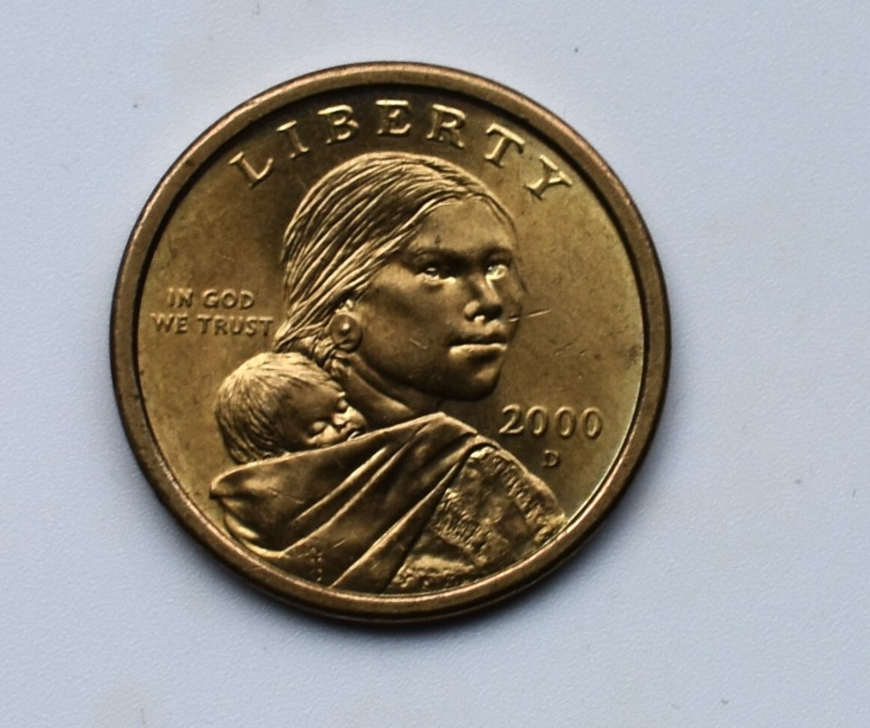 2000 D Sacagawea One Dollar Coin Error First Issue Golden $1 Glenda ...