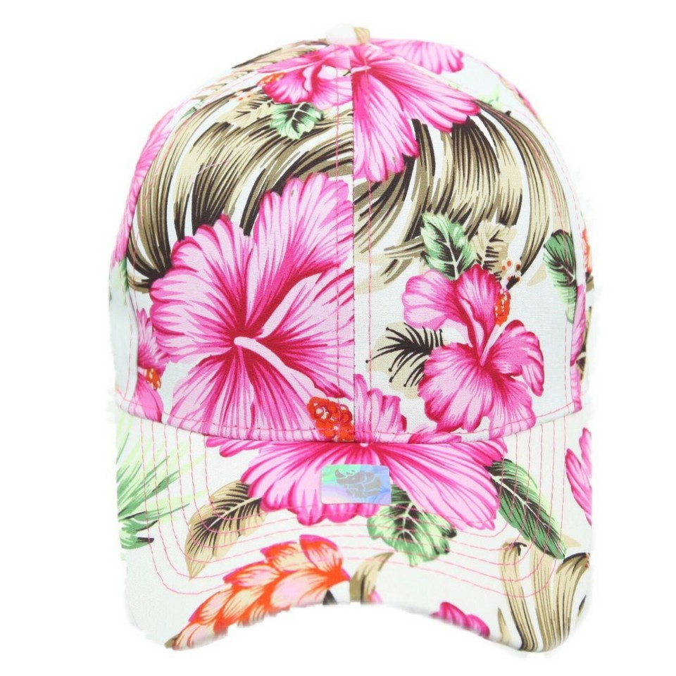 Hawaiian Baseball Cap Floral Tropical Fashion Summer Hiking Casual Sun ...