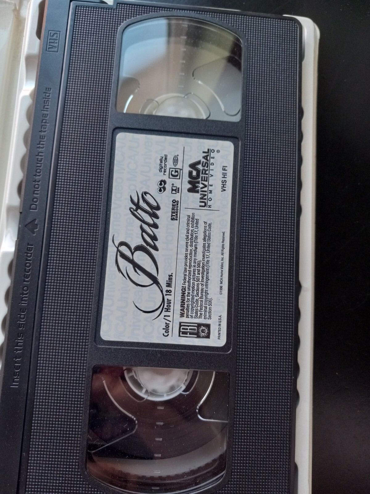 Balto VHS video tape Universal City Studios Amblin Entertainment 1995 ...