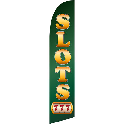 Slots Green 2 1/2 ft X 11 1/2 ft Polyester Swooper Flag | eBay