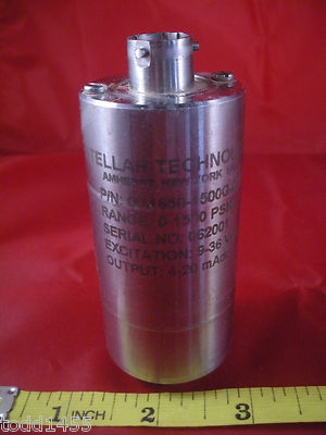 Stellar Technology GT1650-1500G-000 Pressure Transducer Sensor 0-1500 ...