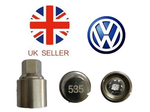 VW New Locking Wheel Nut Key Letter R, Code 535 with 17mm Hex | eBay