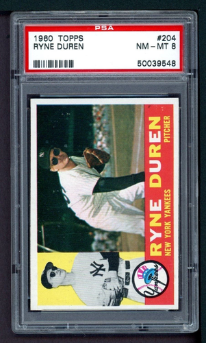 1960 Topps #204 RYNE DUREN Yankees PSA 8 NM/MT!! | eBay
