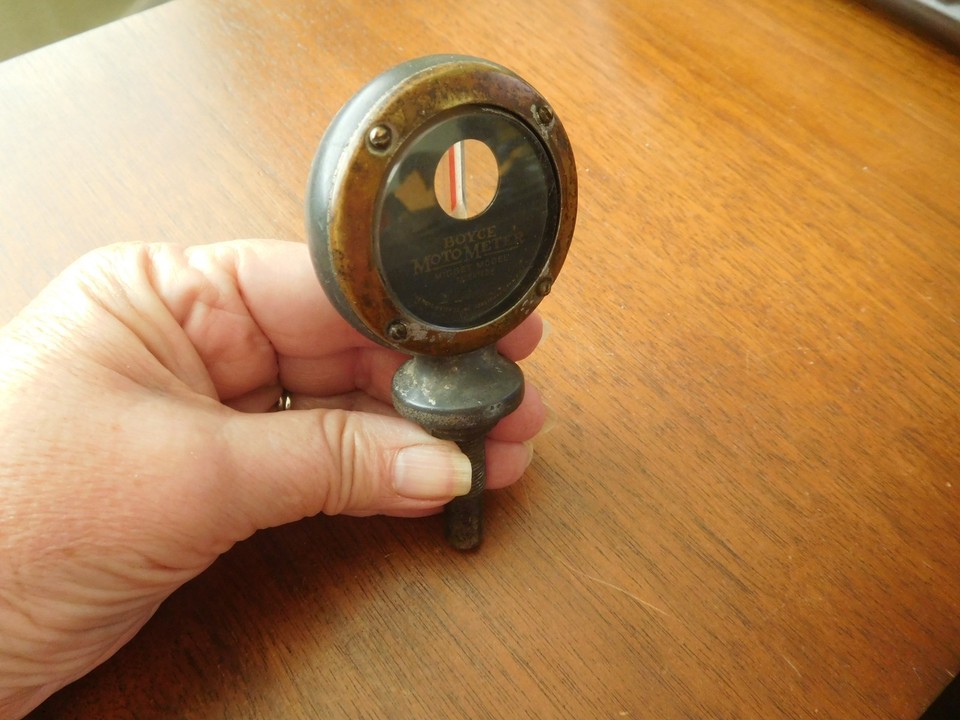 Vintage Boyce Midget Moto Meter Radiator Cap Hood Ornament Parts ...