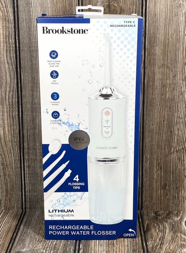 Brookstone Water Flosser Rechargeable Power Flossing Teeth Dental Care NEW | eBay