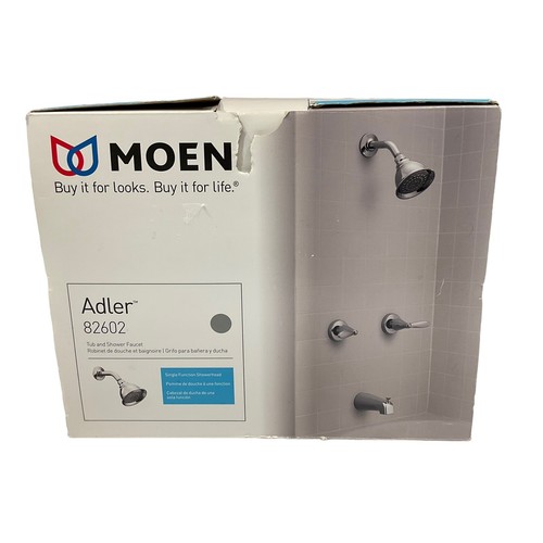 MOEN Adler 2-Handle 1-Spray Tub and Shower Faucet Valve Chrome 82602 ...