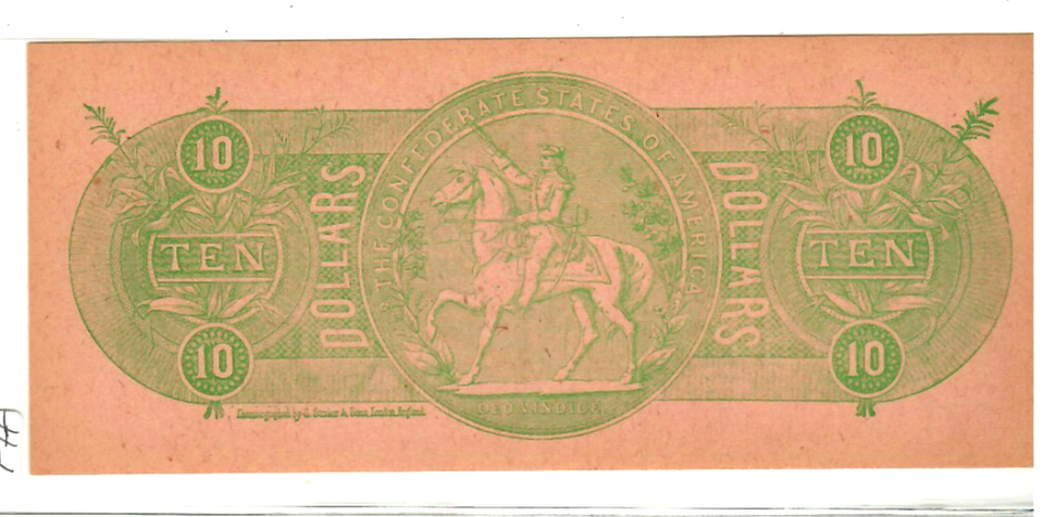 $10 "CHEMOGRAPH NOTE" (RARE) $10 "CHEMOGRAPH NOTE" (CONFEDERATE)!! NICE ...