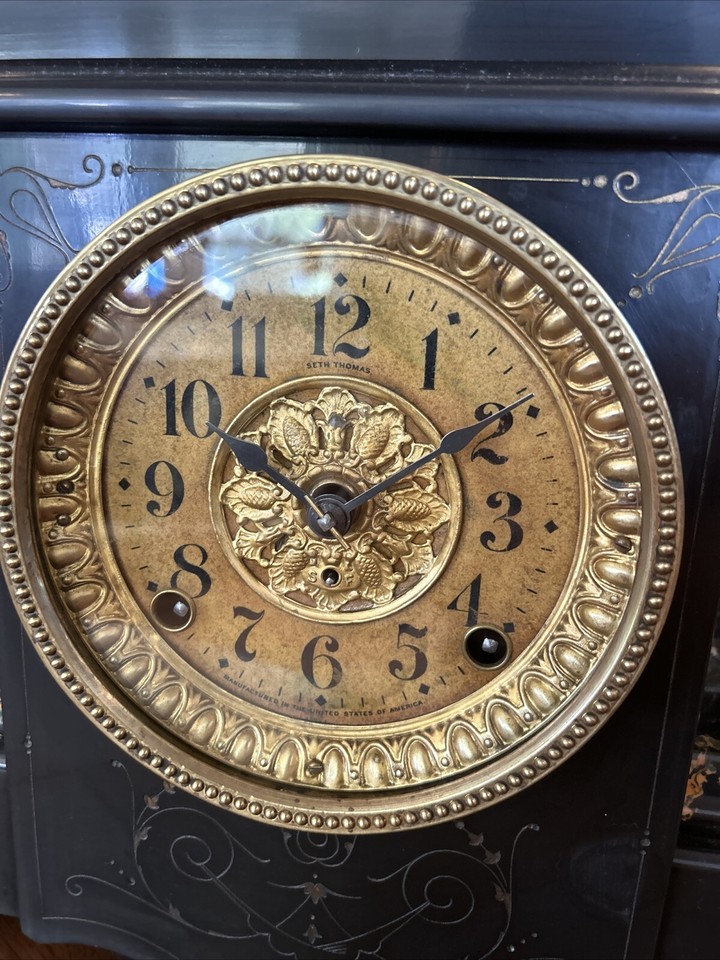 Seth Thomas Larkin Adamantine Mantle Clock Lion's Paw Feet - Doesn’t ...