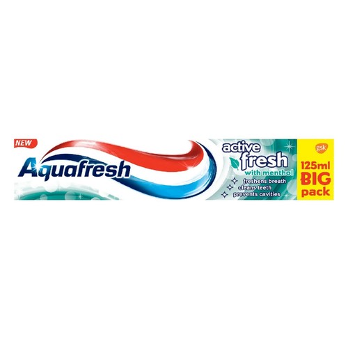 Aquafresh Active Fresh Toothpaste With Menthol 100ml 1 Pack or 12 Packs ...