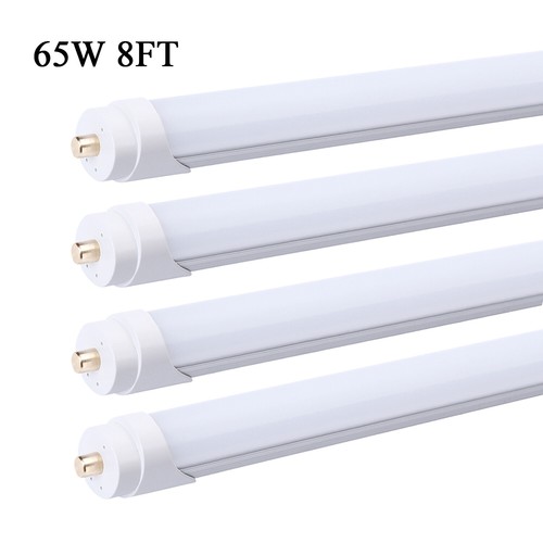 4Pack T8 8FT Led Tube Light 8' Led Bulbs Single Pin 65W FA8 Led Shop ...