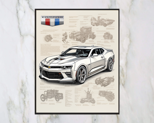 Chevrolet Camaro Poster- Chevrolet Camaro Patent Print, Chevrolet ...