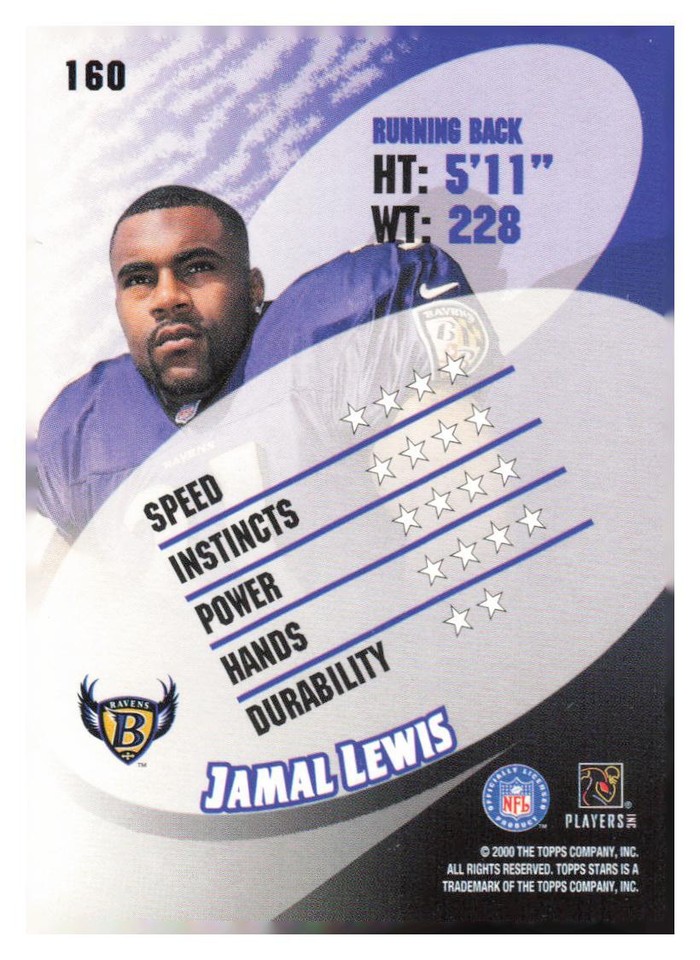 2000 Topps Stars #160 Jamal Lewis RC | eBay