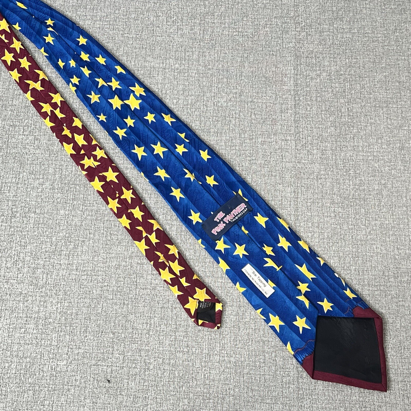 Vintage The Pink Panther Tie Mens Necktie Star Tapping - Gem