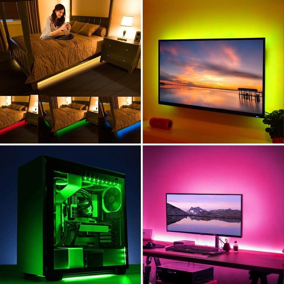 2M LED LIGHT STRIP for TVs, Room Decor & More with Remote UK | eBay UK