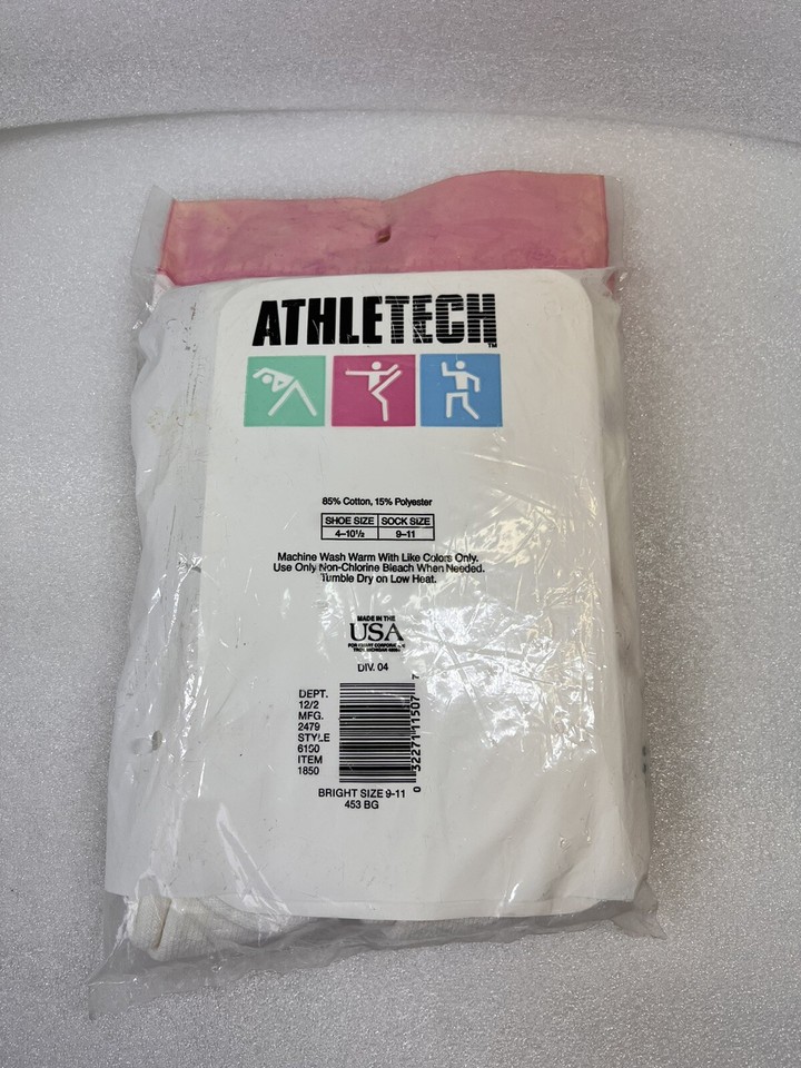 Vintage Athletech Women's Low Cut Socks 6-Pair Size 9-11 Made in USA ...