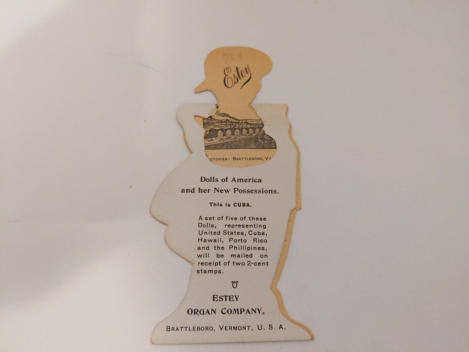 Cuba Paper Doll Dolls of America New U.S. Territories Estey Organ | eBay