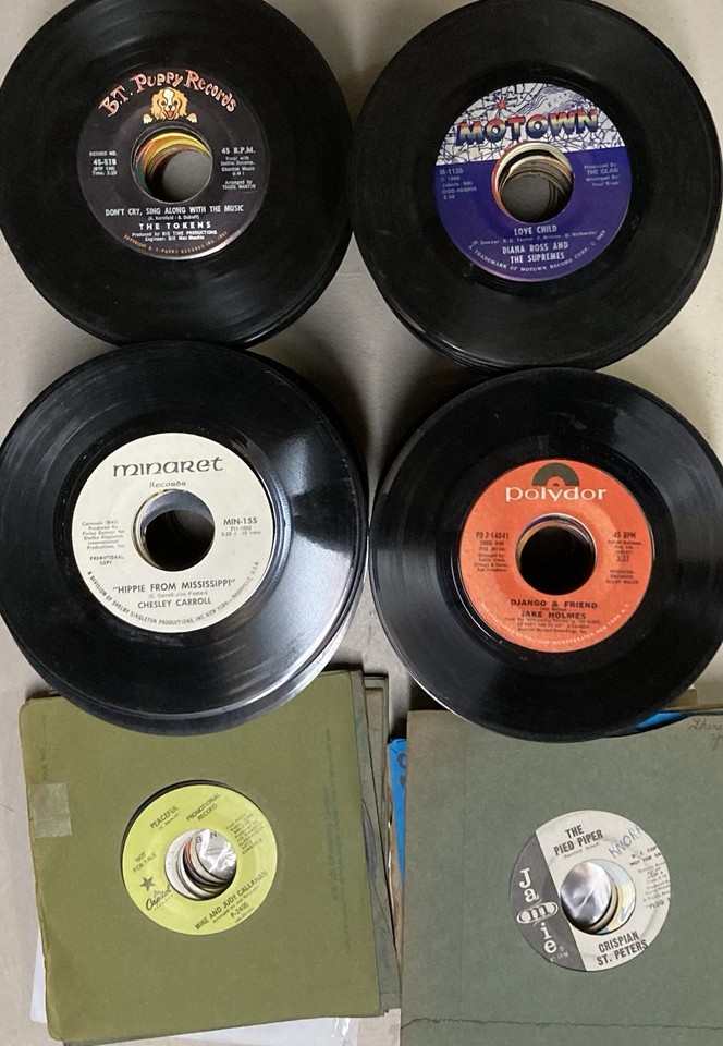 Huge lot 450+ 45 rpm records SOUL R&B ROCK POP Many Promos 50s 60s 70s ...
