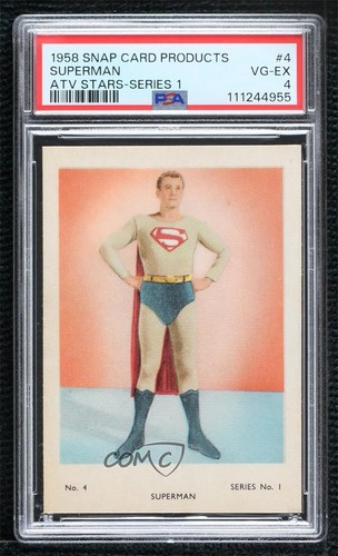 1958 Snap Card ATV Series 1 Superman George Reeves #4 PSA 4 11bd | eBay