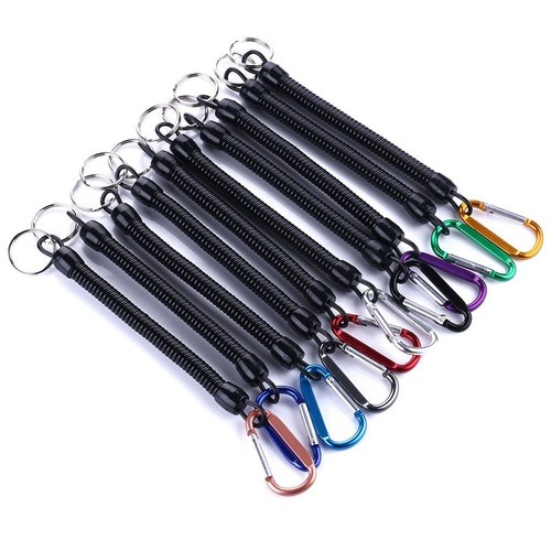 Lightweight Security Key Chain Holder with Safety Coil Rope and Clip ...