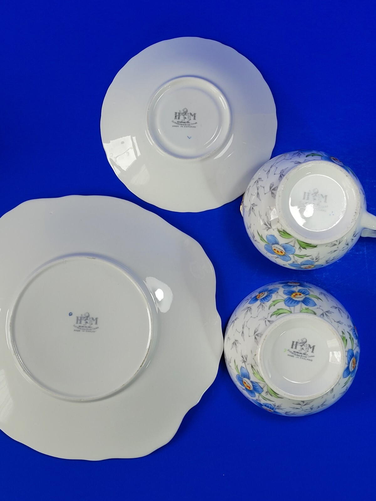 Sutherland H M Bone China Tea Set. Blue Flowers. 21 Piece | eBay UK