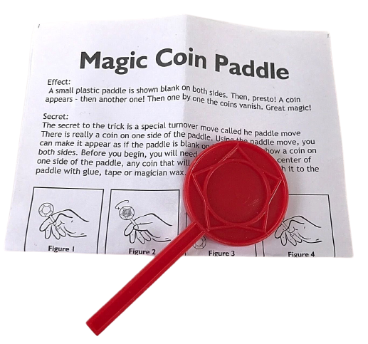 MAGIC MONEY PADDLE Beginner Moves Trick Coin Pocket Appearing Quarter ...