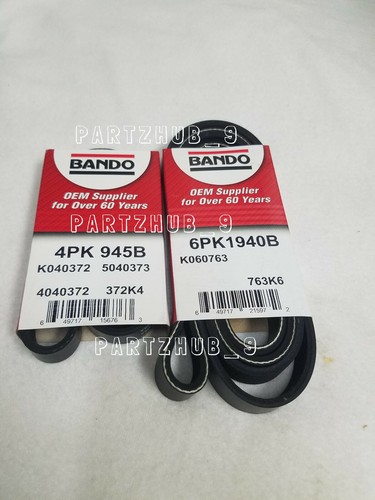 BANDO Drive Belt (Set of 2) 4PK945 - 6PK1940 for FX45 Q45 VK45DE V8 ...