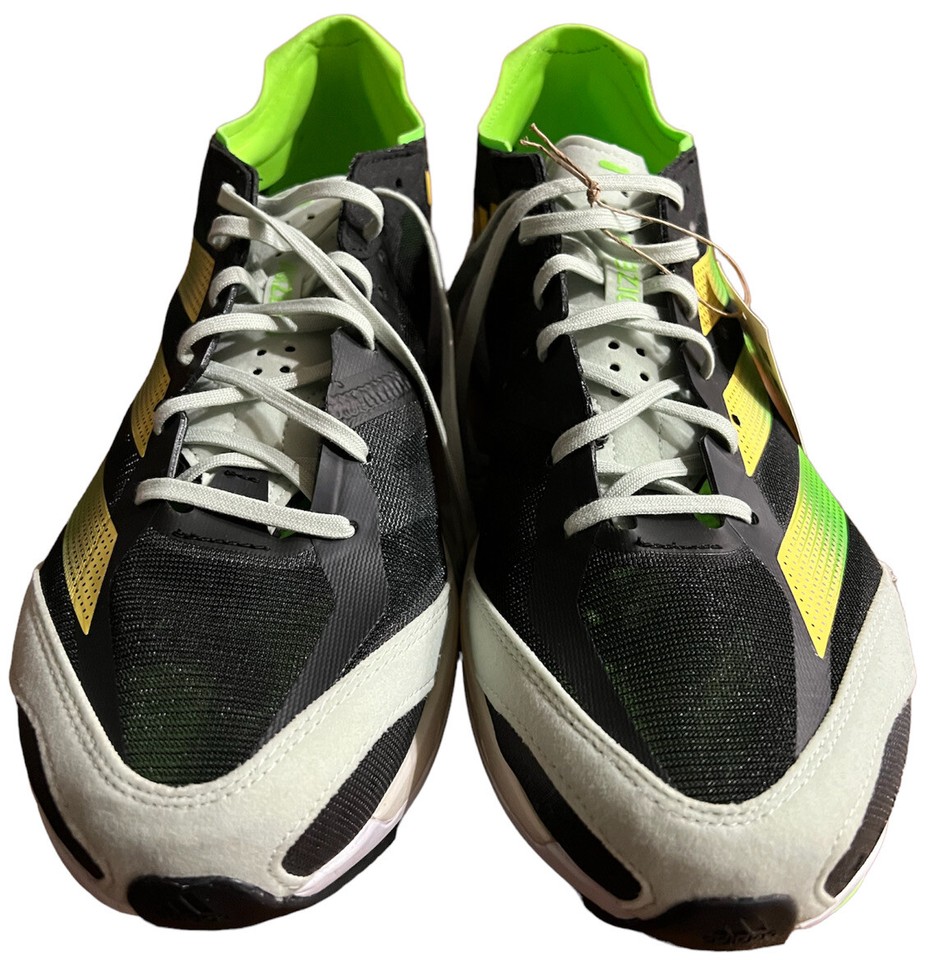 Adidas Adizero Adios 7 Running Shoes Black Green Sneaker GY8409 Men's ...
