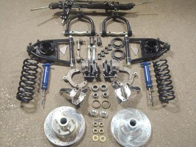 Mustang 2 Front End Suspension Kit Power 2" Drop Spindles Ford Rotor 5/ ...