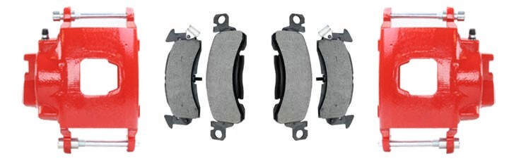 1976-86 Jeep CJ7 & CJ5 Front and Rear Disc Brake Conversion Red ...