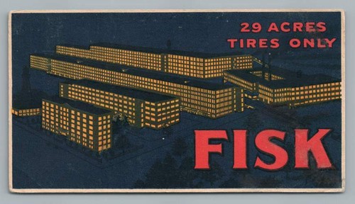 "29 Acres of Tires" FISK TIRE Rubber Factory Advertising PC Chicopee MA ...