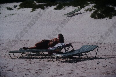 1979 beach scene pretty woman in bikini Vintage photo SLIDE Rw3 | eBay