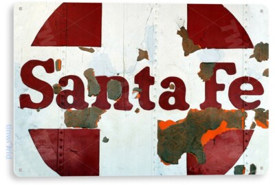 TIN SIGN Santa Fe Rail Road Station Metal Décor Art Garage Store Pub ...