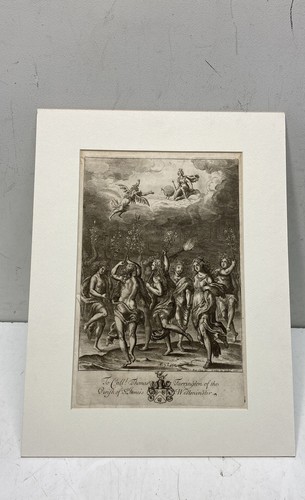 Amata & Lavinia Among the Bacchantes Etching Wenceslaus Hollar, Virgil ...