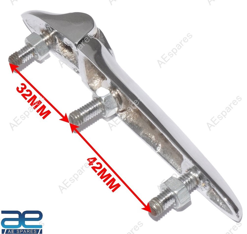 Bonnet Hood Hinges Set Chrome Plated Pair 5" 2 Units For Vintage Car ...