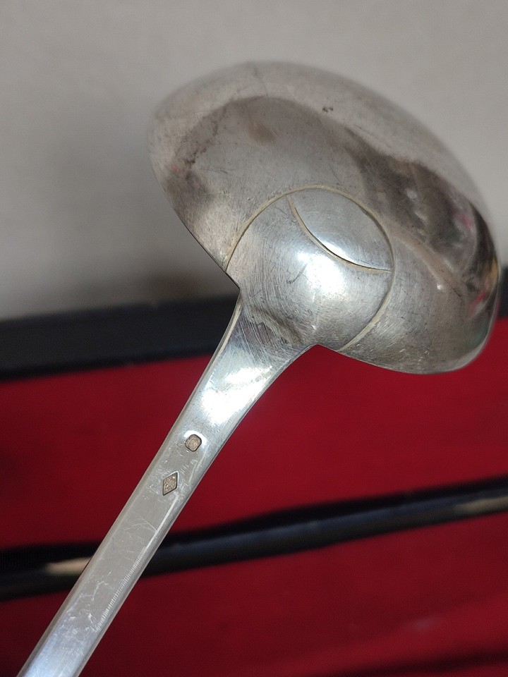 Henri Soufflot - Louche en Argent Massif dans son coffret. Poids: 250g ...