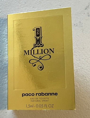 Paco Rabanne 1 Million Eau De Toilette EDT Natural Sample Spray .05oz ...