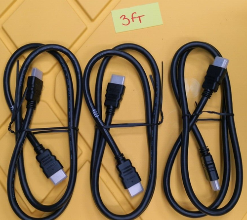 3-Pack HDMI Cable 3ft High Speed 1080P HDTV MOLEX LOT NEW 3PC 3X for ...