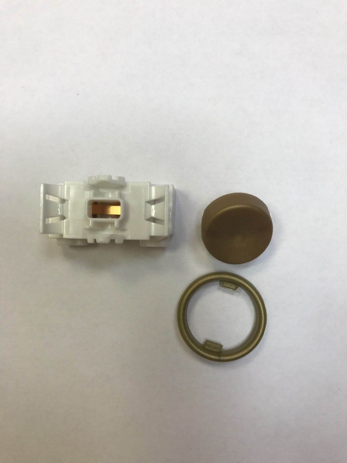 BJB Rocker Switch White 43.409 Switch Round Seesaw Gold ...