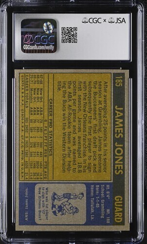1971 Topps #185 James Jimmy Jones card signed auto JSA CGC 8.5 | eBay