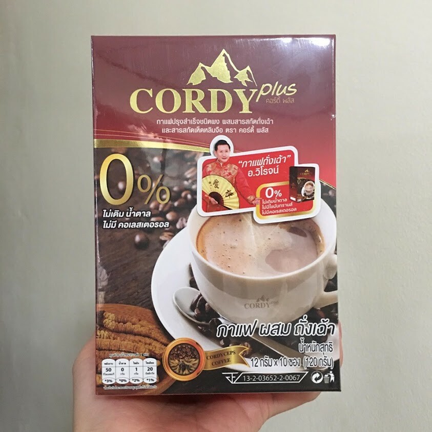 3 x Coffee Cordy Plus Cordyceps Ganoderma Herb Ginseng No Sugar Health ...