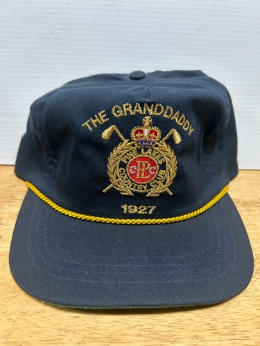 Vtg Pine Lakes Country Club Granddaddy 27 Hat Leather StrapBack Cap ...