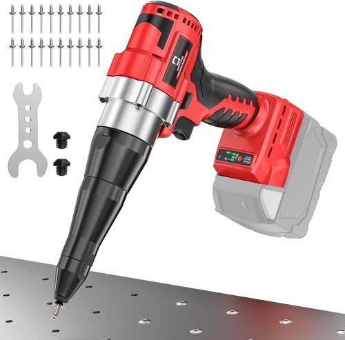 Cordless Pop Rivet Gun Kit for Milwaukee 18V: Brushless Electric ...