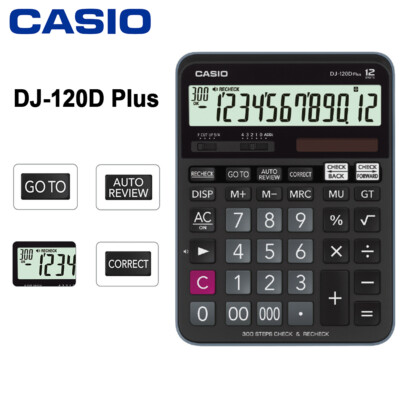 CASIO DJ-120D PLUS 12 Digit Desktop Calculator Financial Business ...