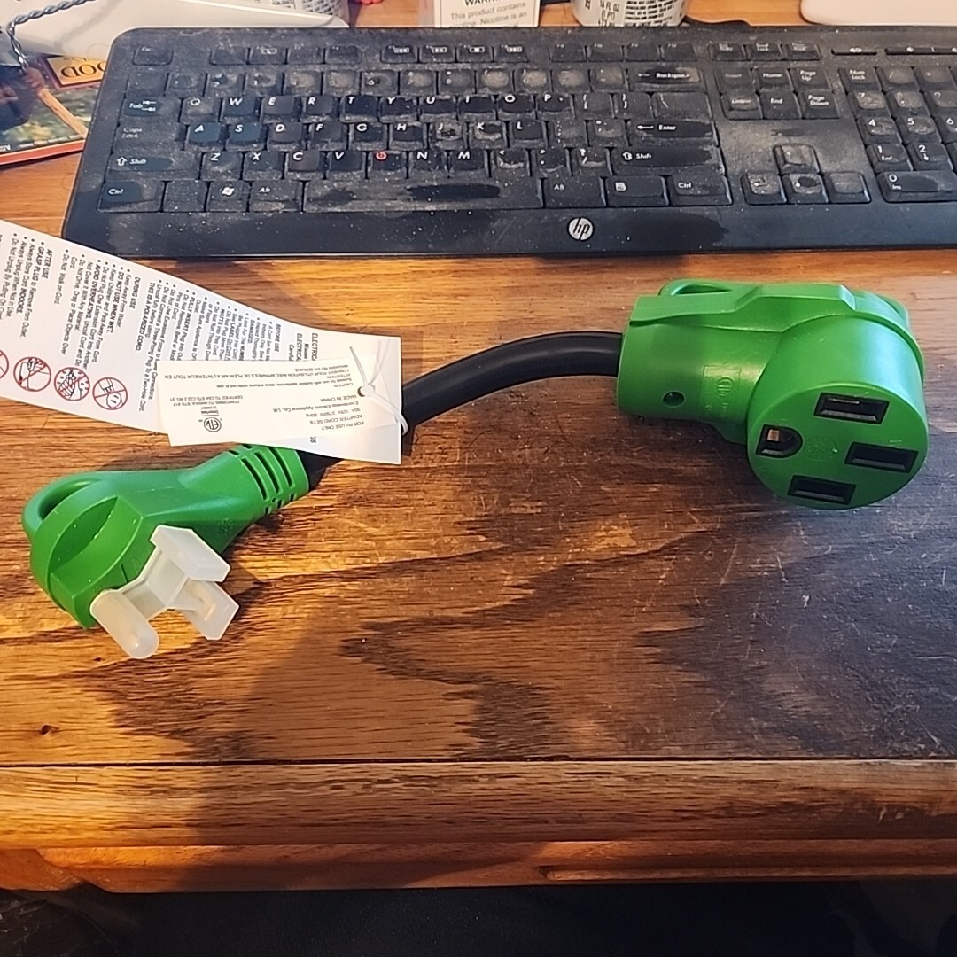 Intertek 3126867 30 FT RV Marine Shore Power Supply Cord Cable Hookup ...