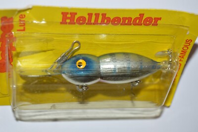 old harvey whopper stopper hellbender lure crankbait 3" color blue ...