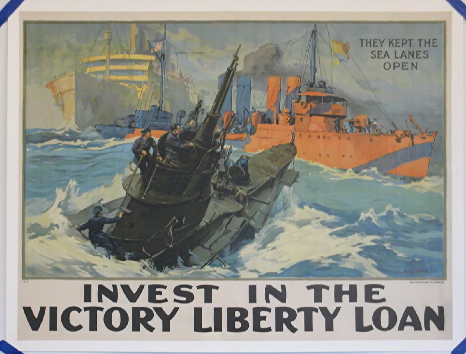 Original 1918 WWI Invest in the Victory Liberty Loan Poster on Linen ...