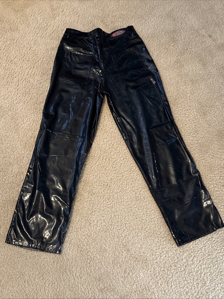 Epidemic Vantage Faux Leather Men’s Pants Size 32 Black Goth Grunge ...